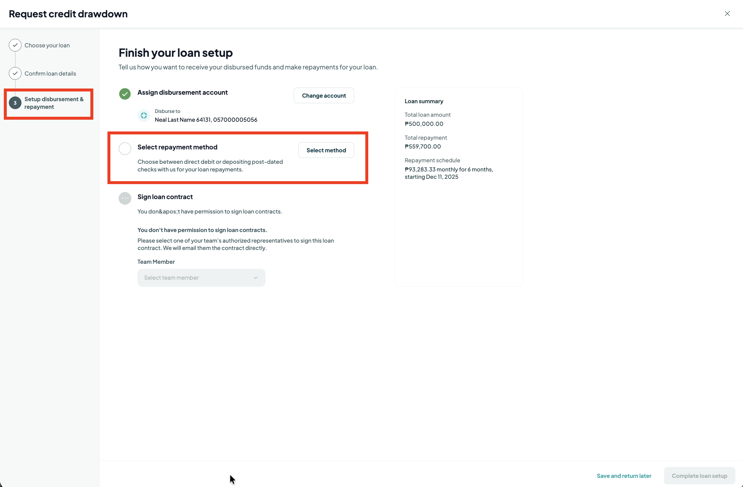 Setting Up Your Disbursement & Repayment – First Circle